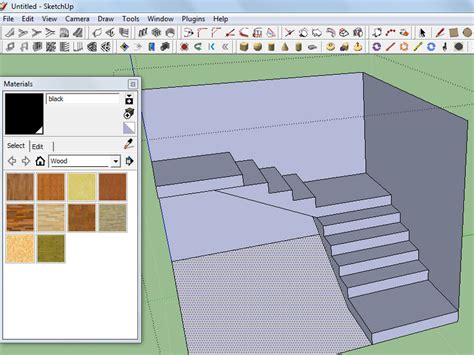 How To Create Right Angle Stairs In SketchUp Steps