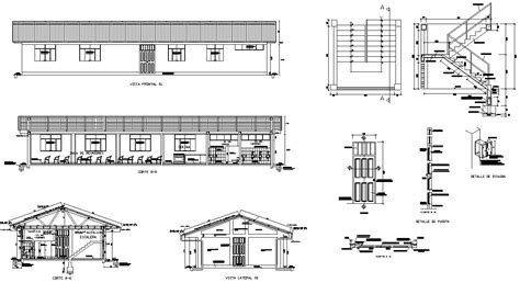 Detail Building Elevation Section And Different Structure D View Layout File Cadbull