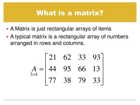 Ppt Intro To Matrices Powerpoint Presentation Free Download Id2483839