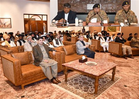 Corps Commander Peshawar Meets Utmanzai Tribe Elders