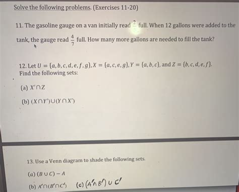 solved solve the following problems exercises 11 20 11