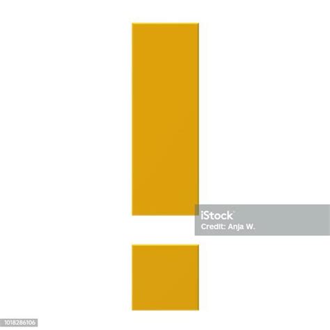 느낌표 노란색 골드 플랫 디자인 3d 느낌표 조언을 서명 지침 기호 아이콘 흰색 배경에 고립 0명에 대한 스톡 사진 및 기타 이미지 Istock