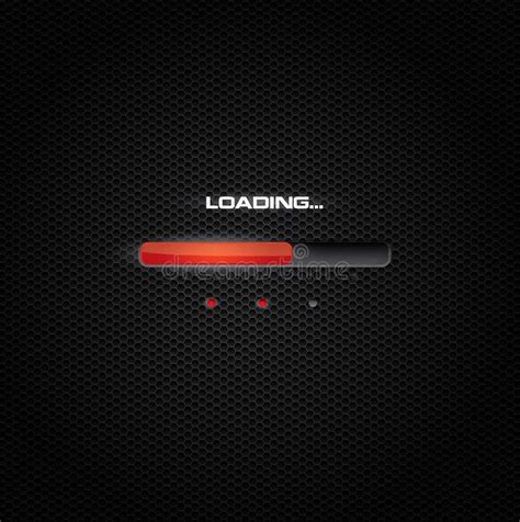 Progress Bar And Loading Red Color On Black Background Vector Stock Vector Illustration Of