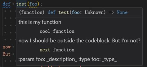 Python Sphinx Docstrings And Vscode Stack Overflow