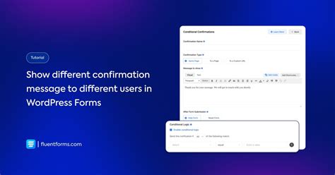 How To Show Different Confirmation Messages To Different Users In A