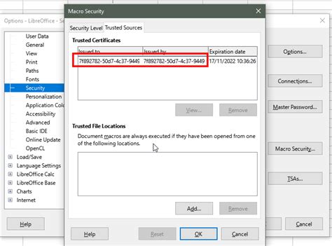 Install Certificate For Signed Macro File English Ask Libreoffice