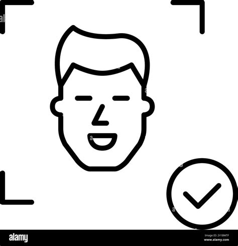 Man Face Scan And Checkmark Secure Login Biometric Id Verification