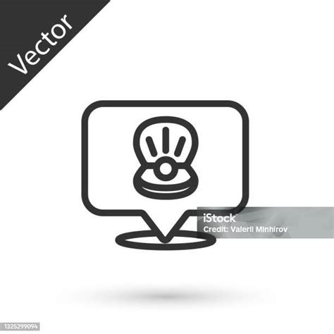 흰색 배경에 고립 된 회색 라인 가리비 바다 조개 아이콘 조개 기호 벡터 가리비에 대한 스톡 벡터 아트 및 기타 이미지 가리비 갑각류 굴 Istock