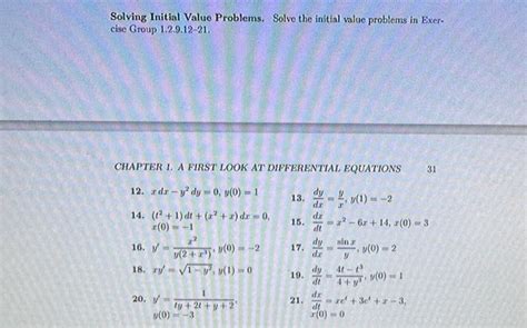 Solved Solving Initial Value Problems Solve The Initial Chegg