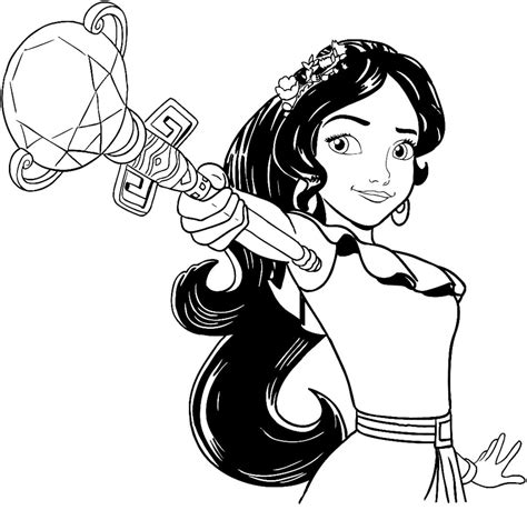 Dibujos De Elena De Valor Para Colorear Wonder Day
