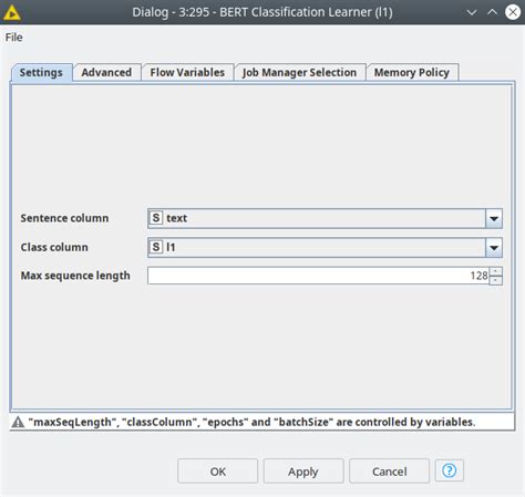 Bert Text Classification For Everyone Knime