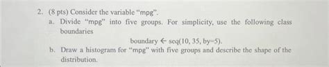 Solved Use Mtcars Data Set Which Is In The R STUDIO PROGRAM Chegg