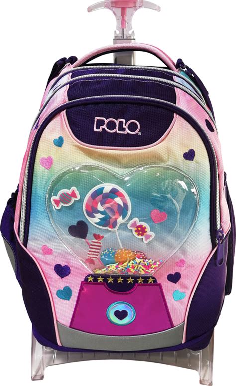 Polo Candy Σχολική Τσάντα Τρόλευ Δημοτικού Πολύχρωμη Μ30 X Π17 X Υ40cm 9 01 275 8053 Skroutz Gr