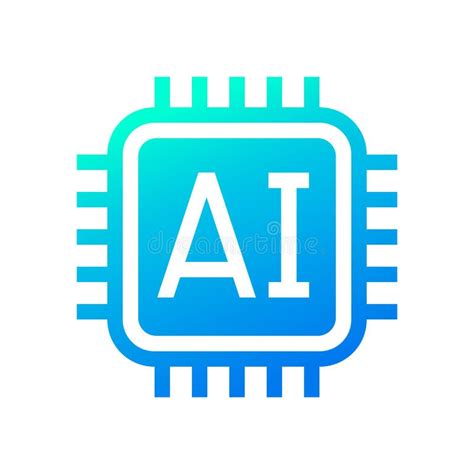Ai Processor Chip Artificial Intelligence Technology Graphic Design Logo Vector Illustration