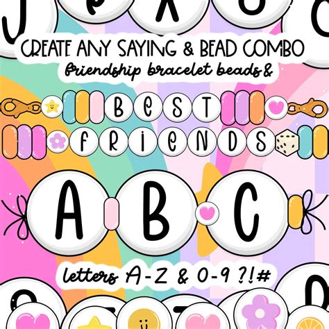 Friendship Bead Alphabet Png Bulletin Board Letters A Z Bracelet