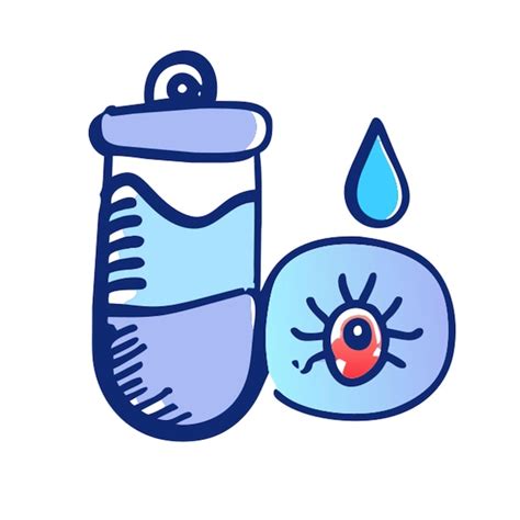 Blood Testing Icon Doodle Offset Fill Premium Ai Generated Vector