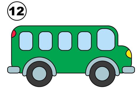 How To Draw A Bus In 12 Easy Steps