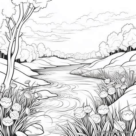 Pretty Nature Coloring Pages