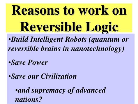 Ppt Reversible Computing For Beginners Powerpoint Presentation Free