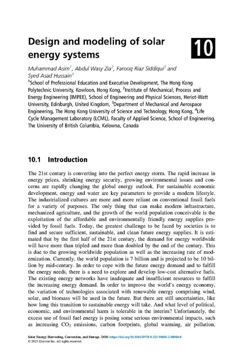 PDF Design And Modeling Of Solar Energy Systems
