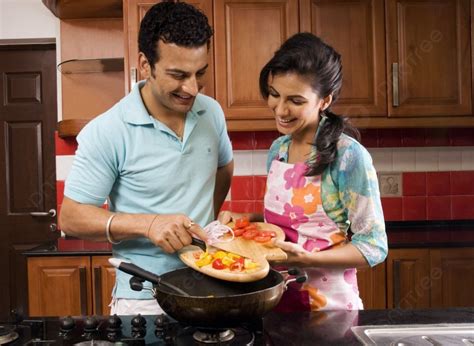 부엌에서 함께 요리하는 부부 사진 배경 및 무료 다운로드를위한 그림 Pngtree