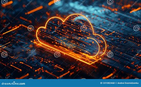 An Overview Of 3d Cloud Computing Digital Information And Data Centers Stock Illustration
