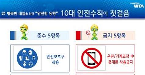 이렇게 하면 중대사고 막는다현대위아 10대 안전 준수사항