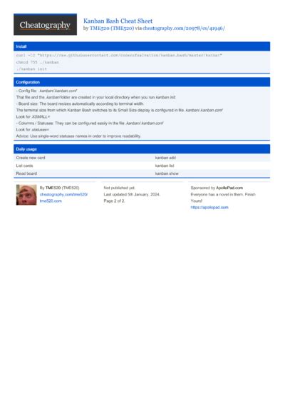 1290 Software Cheat Sheets Cheat Sheets For Every