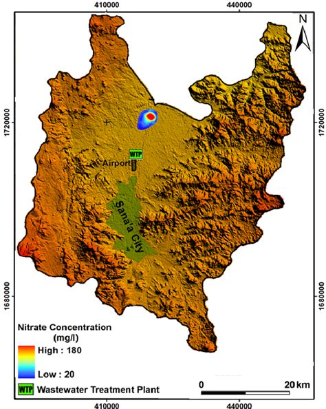 Spatial Distributions Of Nitrate Concentration In Groundwater In 2004