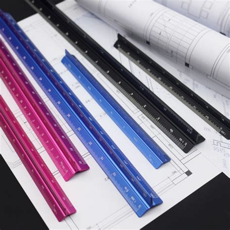 Dujiujun Aluminum Alloy Engineering Scale Ruler High Precision Triangular Architectural Drafting