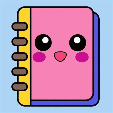 Cute Notebook Cartoon Illustration Premium Ai Generated Image