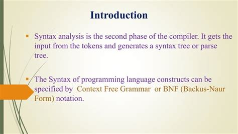compiler design lectures unit 2 st pptx programming languages