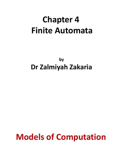 Representing Finite Automata An Example Of A Finite Automaton That