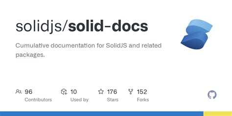 GitHub Solidjs Solid Docs Cumulative Documentation For SolidJS And Related Packages