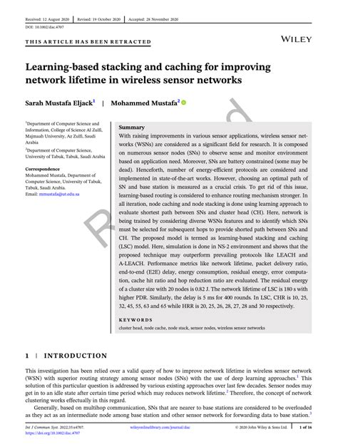 Learning‐based Stacking And Caching For Improving Network Lifetime In
