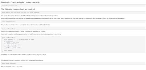 solved some additional private helper methods will be
