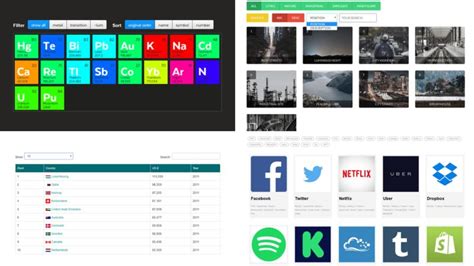 Css Monster 16 Jquery Filter And Sort Examples Css Monster Posted On