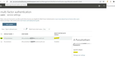 Enabling Or Disabling Multifactor Authentication MFA In Dynamics 365