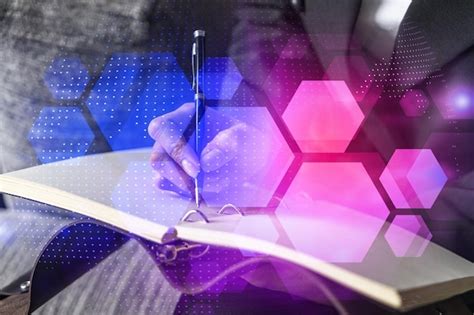 Premium Photo Abstract Tech Drawings Hologram And A Woman Taking