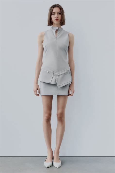 자라 포켓 벨트 미니 원피스 위시버킷