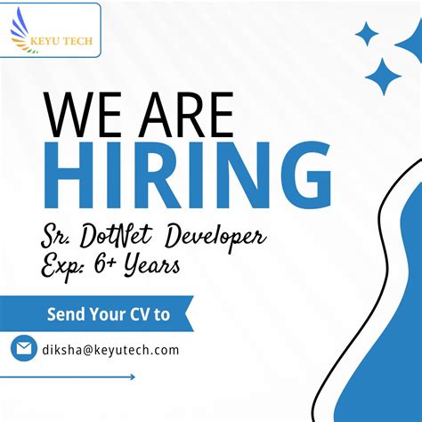 Keyutech On Linkedin 🚀 Join Our Team As A Sr Dot Net Developer 🚀