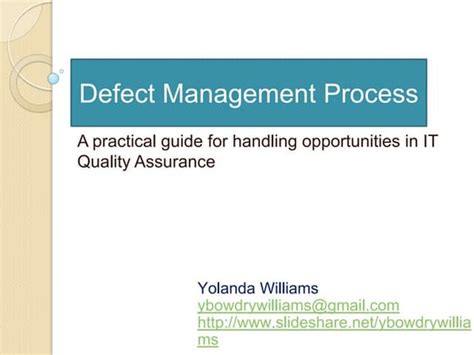 Defect Analysis And Prevention Methods Ppt