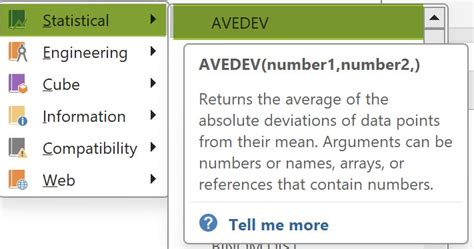 Avedev Excel Function Syntax Examples How To Use
