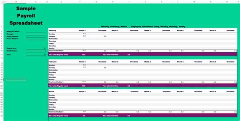 Payroll Excel Template