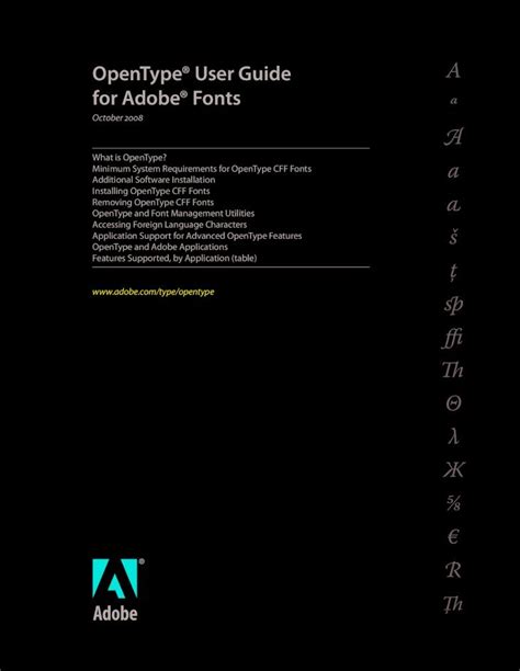 PDF OpenType Guide DOKUMEN TIPS