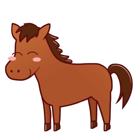 馬笑顔のイラスト かわいいフリー素材が無料のイラストレイン