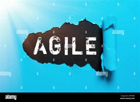 Text Sign Showing Agile Word Written On Iterative Approach To Software