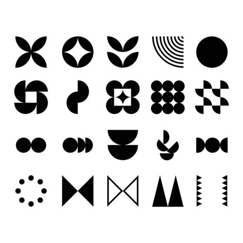 Download Abstract Geometric Icon Set Collection In A Simple Style For