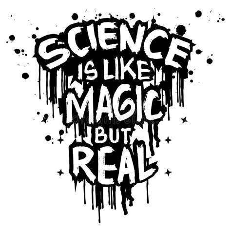 Science Is Like A Magic But Real Vector Hand Drawn Illustration