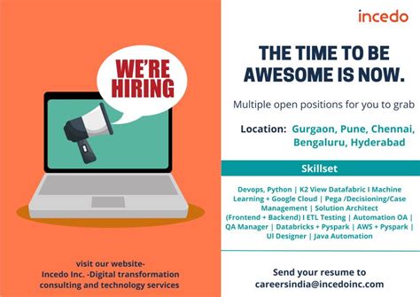 Gaurav Kaushal On Linkedin Incedo Hiring Openpositions Fortunate